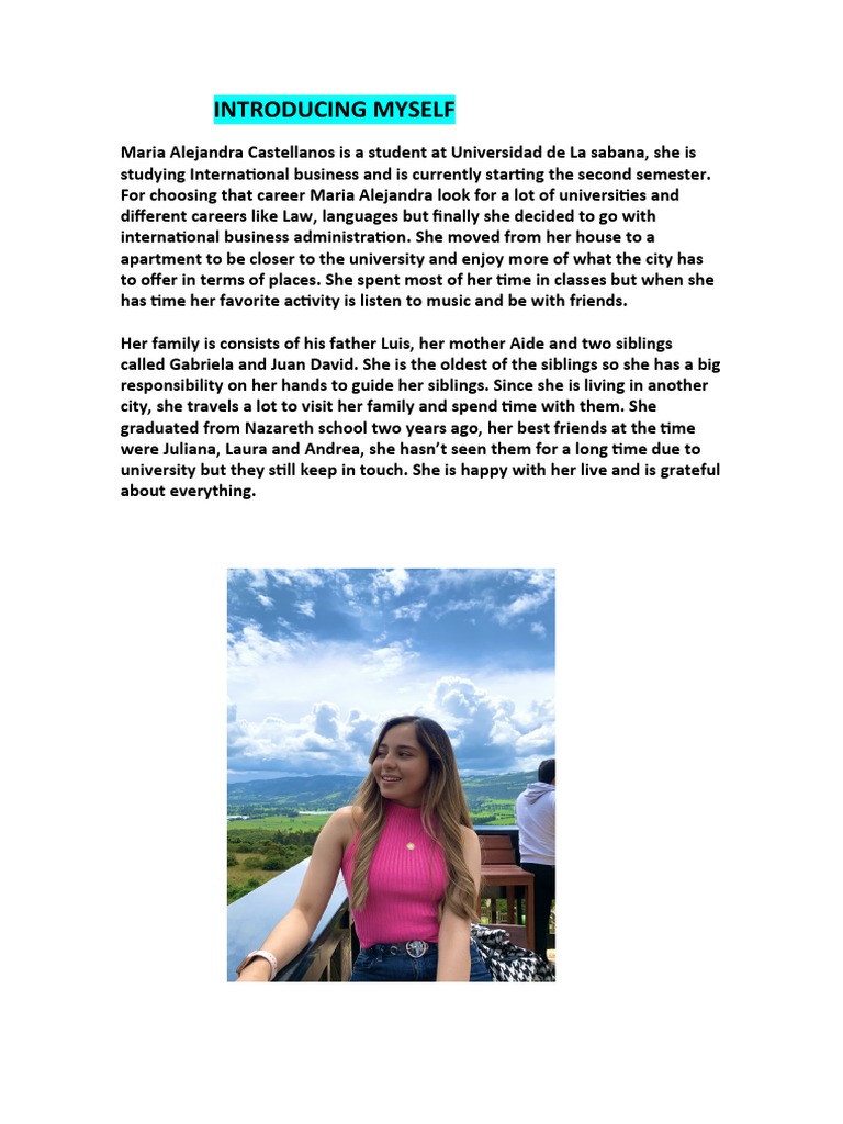 Profile - Introducing Myself | PDF