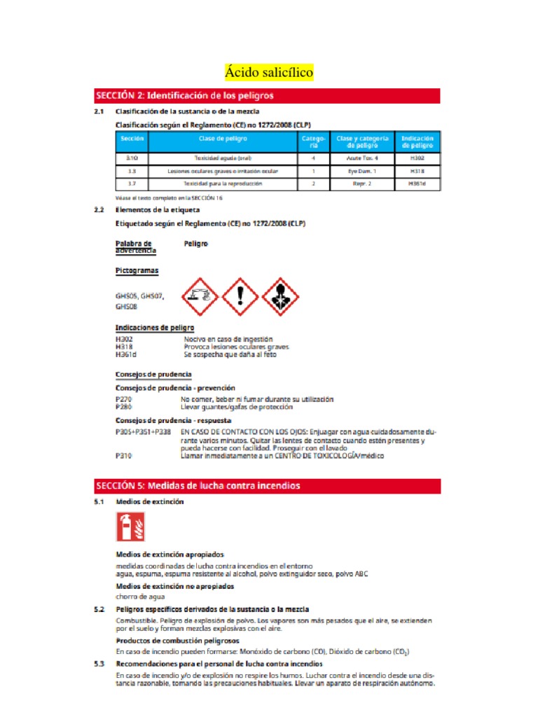 Hojas de Seguridad | PDF Hojas de Seguridad | PDF