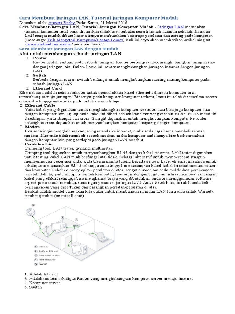 Cara Membuat Jaringan LAN | PDF