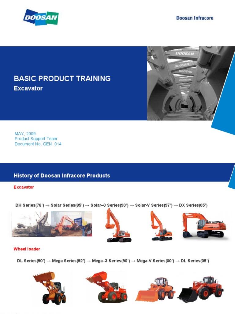 GEN.014 Basic Product Training - Excavator | PDF | Pump | Mechanical ...