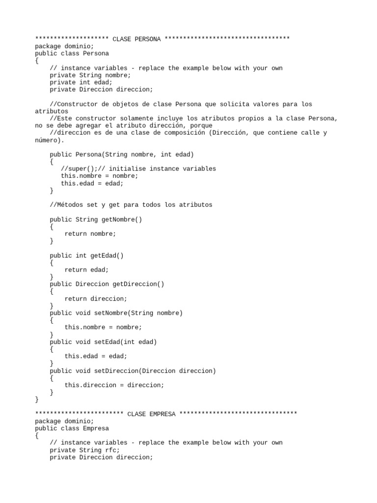 Compos | PDF | Constructor (Programación Orientada a Objetos) | Programación