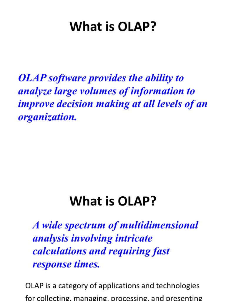 What Is OLAP | PDF | Computers | Technology & Engineering
