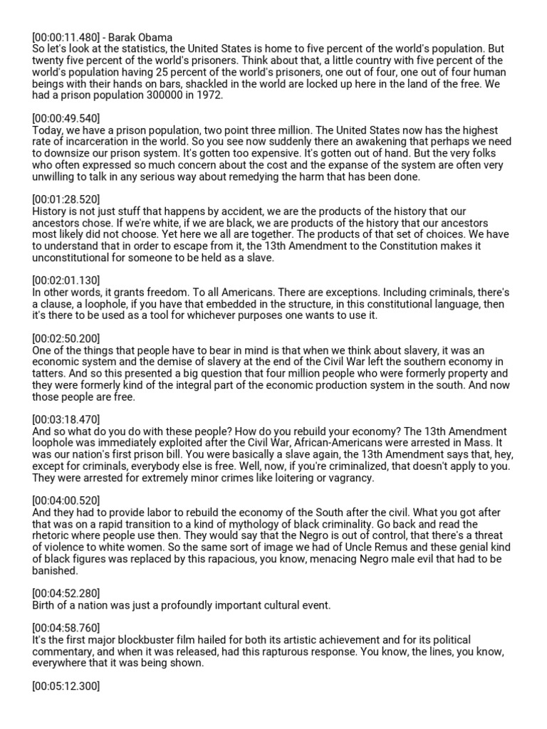 Impact of the 13th Amendment on Incarceration | PDF | Ku Klux Klan ...