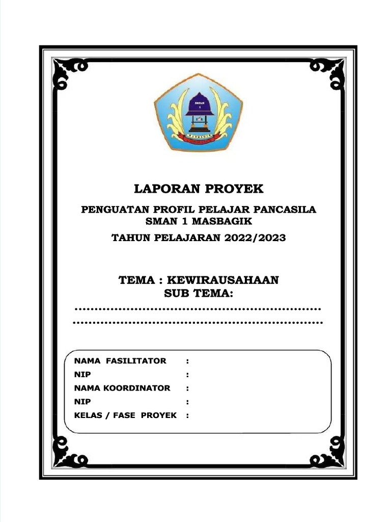 12a. CONTOH LAPORAN PROYEK P5 | PDF