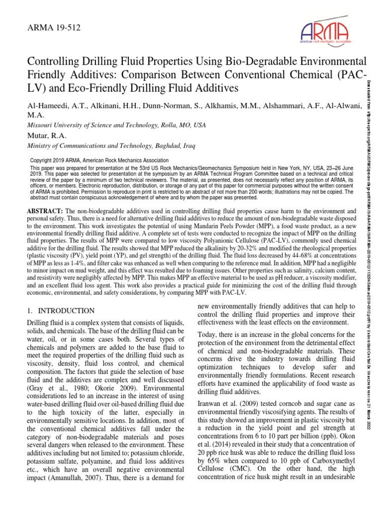 Paper de MPP | PDF | Sodium Hydroxide | Oil Well