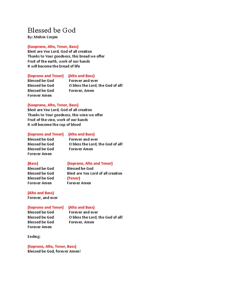 Blessed Be God | PDF | Religion & Spirituality