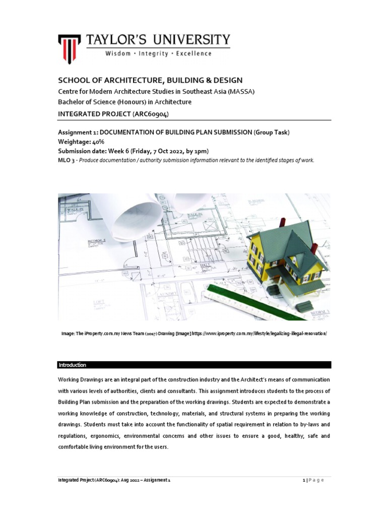 IP Assignment 1 Brief Aug 2022 | PDF | Drawing | Design