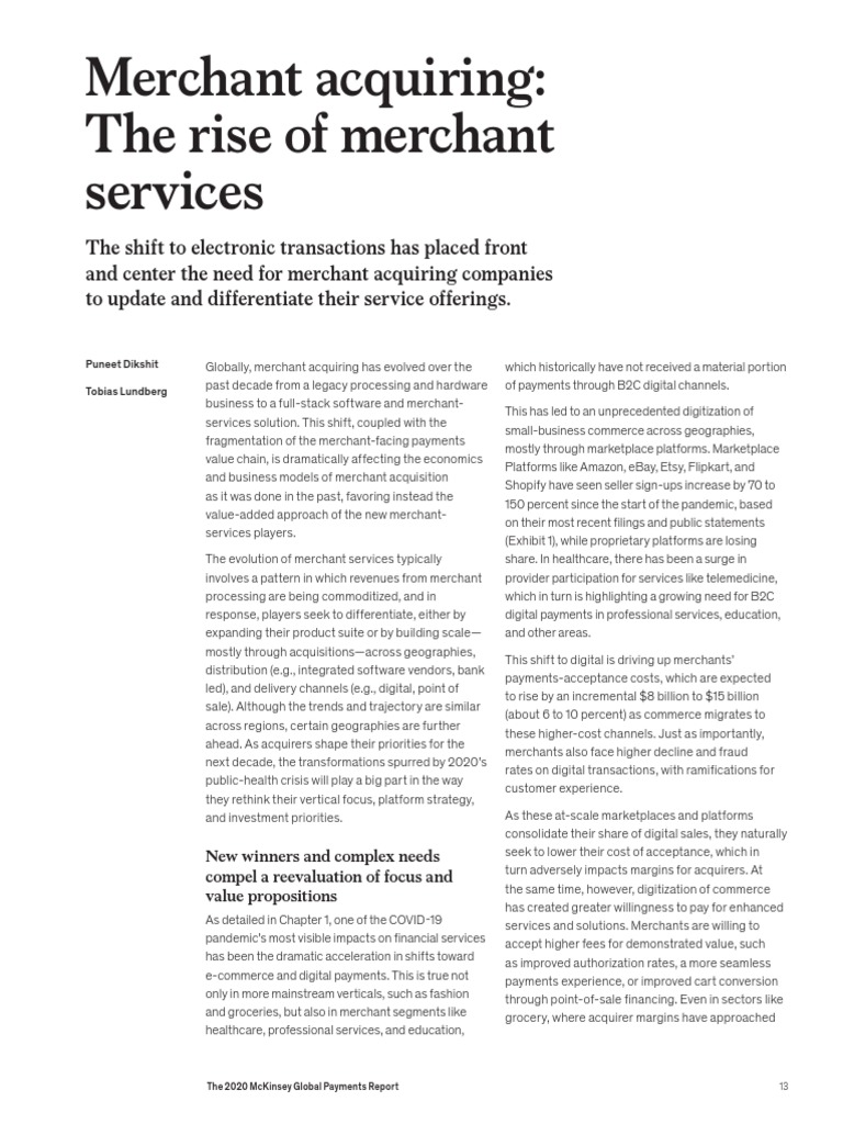 Evolving Strategies in Merchant Acquiring | PDF | Point Of Sale | Sales