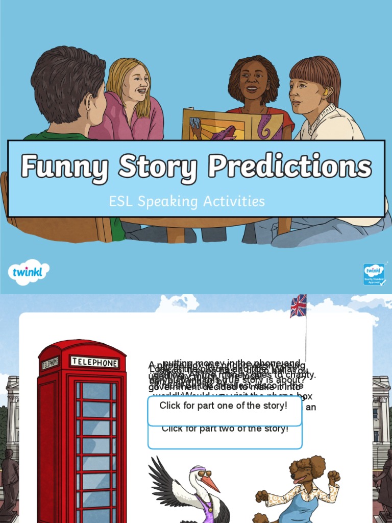 Funny Story Predictions 5 Speaking Activities For Esl Ver 3 | PDF