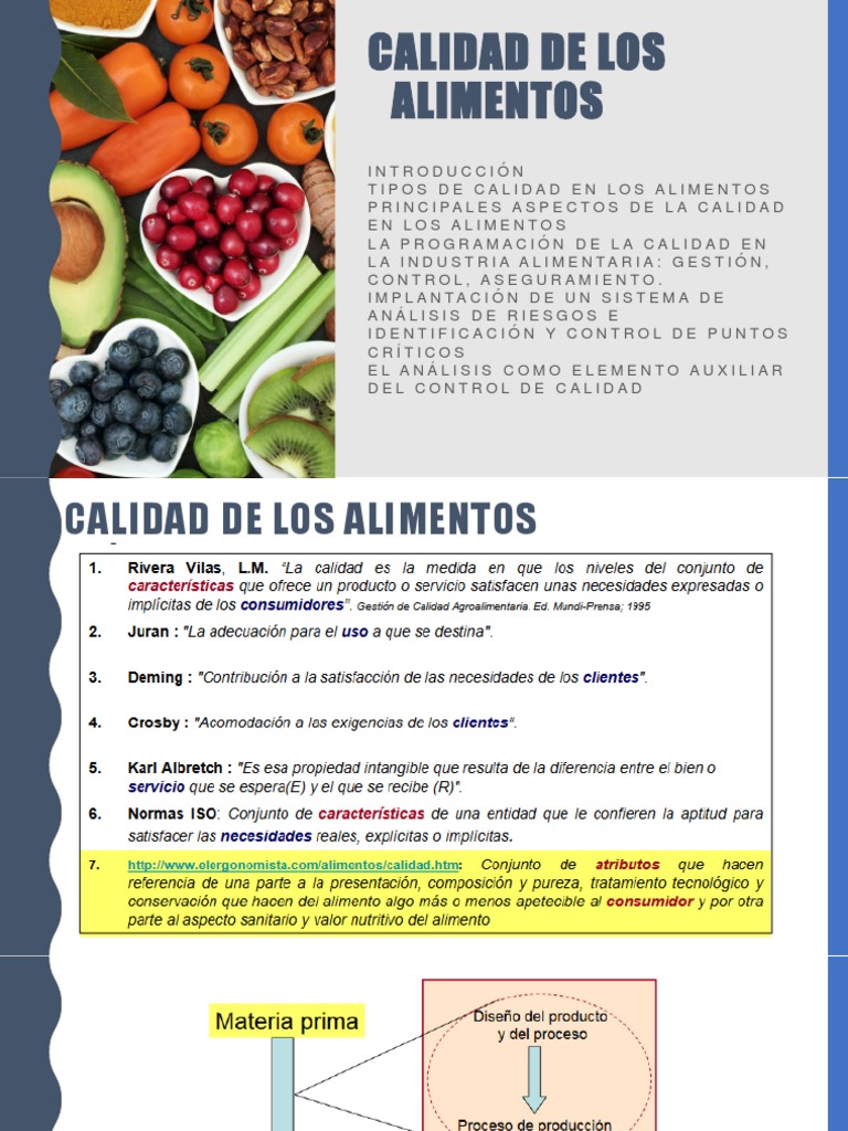 Calidad de Los Alimentos | PDF