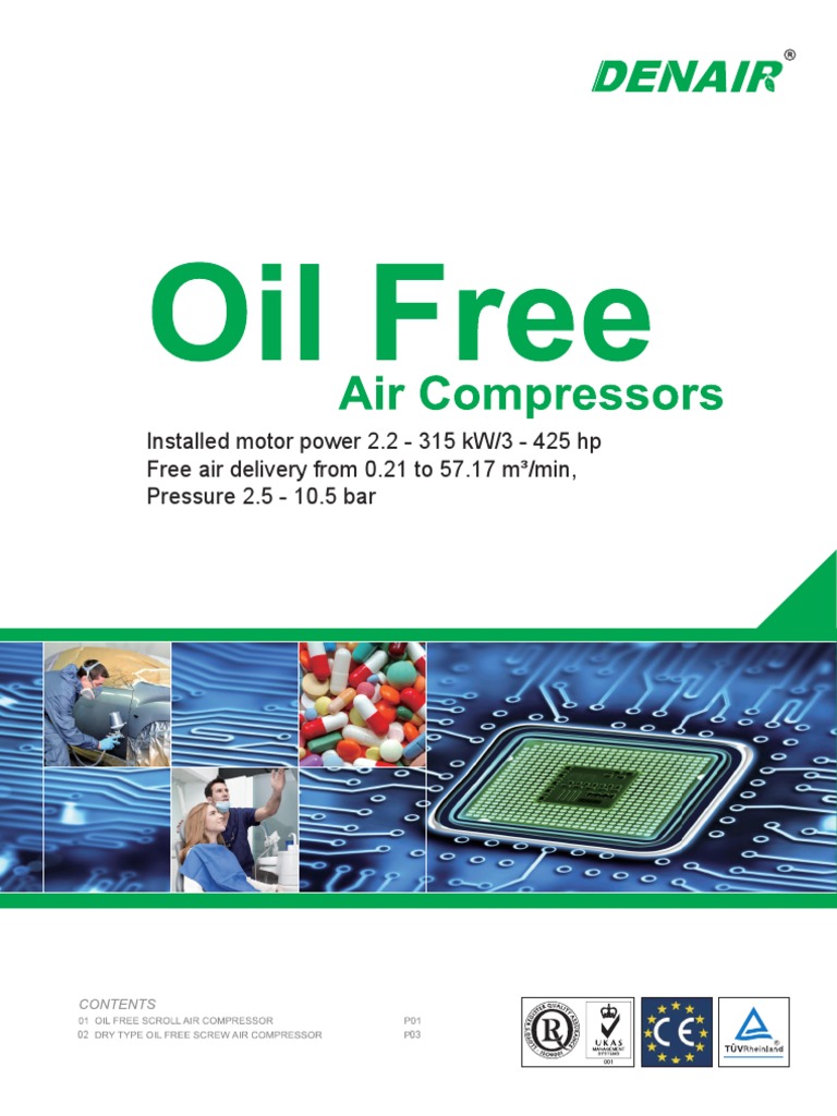 DENAIR Oil-Free Air Compressor | PDF