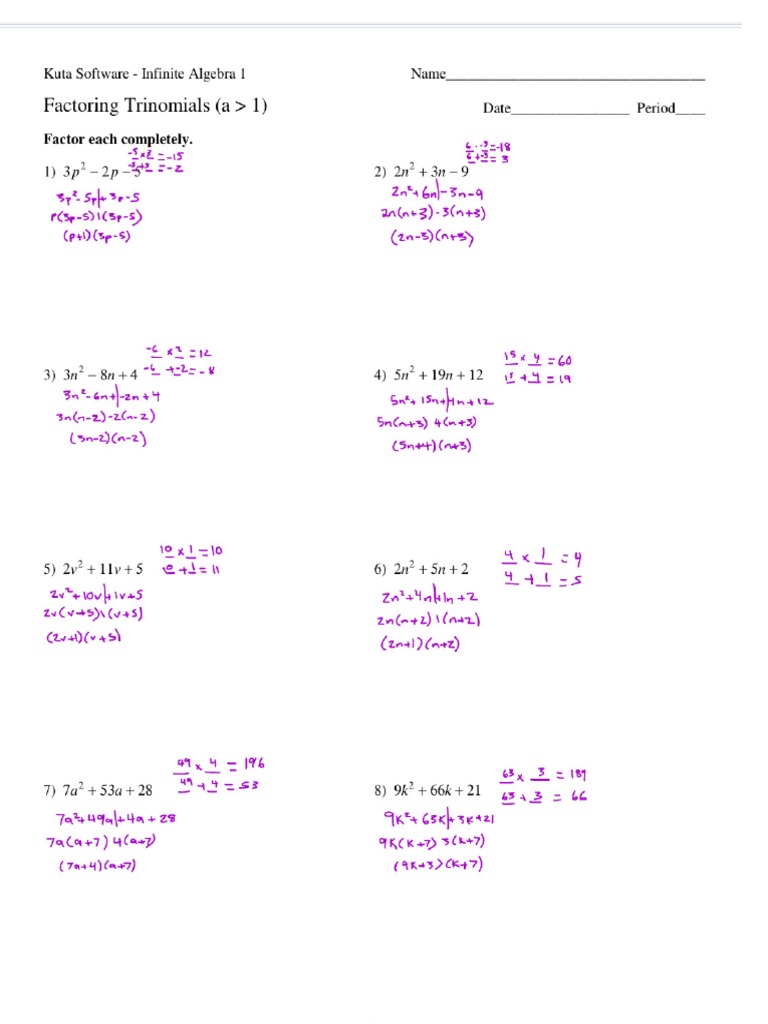 Factoring Trinomials | PDF