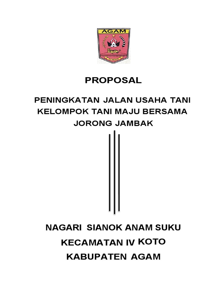 Proposal Peningkatan Jalan Usaha Tanii | PDF