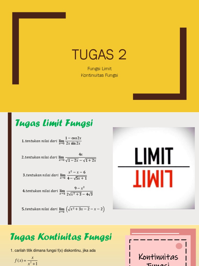 Tugas 2-FUNGSI LIMIT KONTINUITAS FUNGSI | PDF