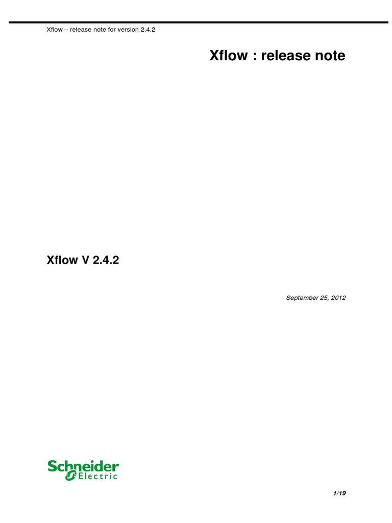 Xflow v2.4.2 Release Note | PDF | Computer Network | Modem