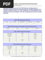 Datasheet For Steel Grades Carbon Steel Sae j403 | PDF | Rolling (Metalworking) | Pipe (Fluid ...