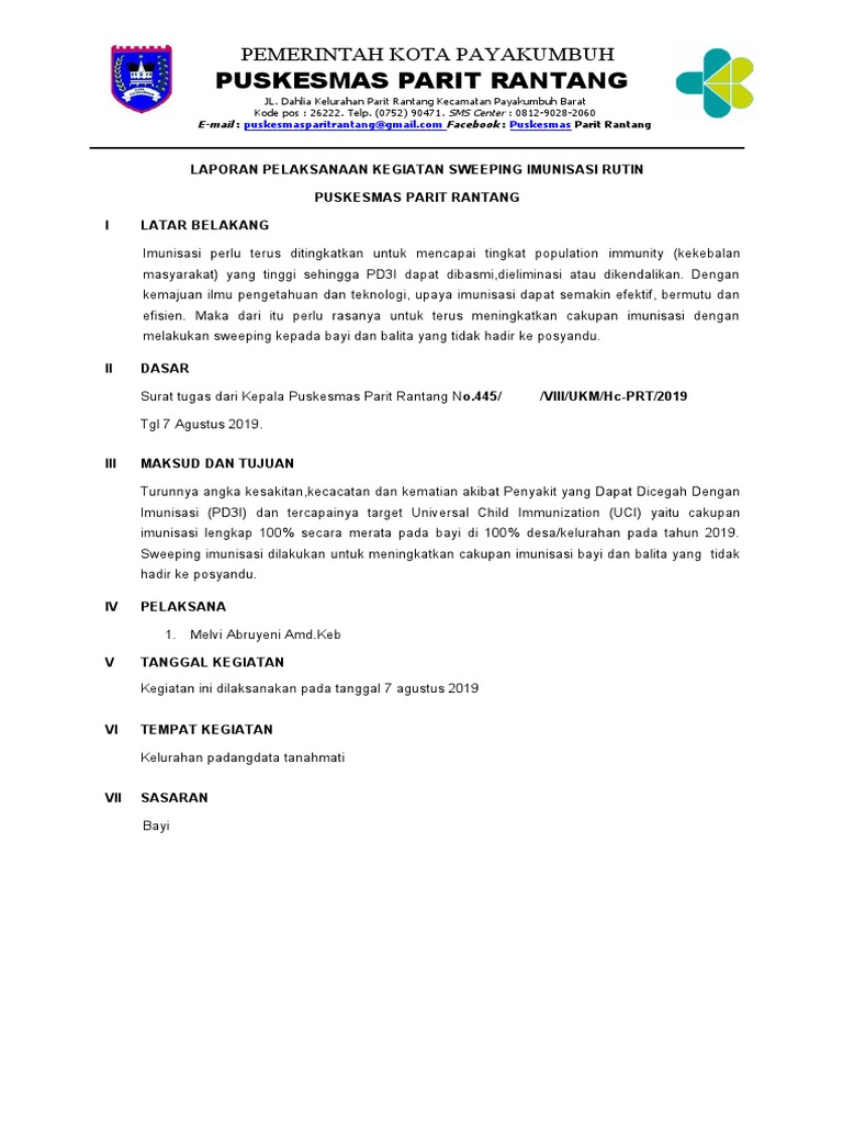 Laporan Hasil Kegiatan BOK | PDF