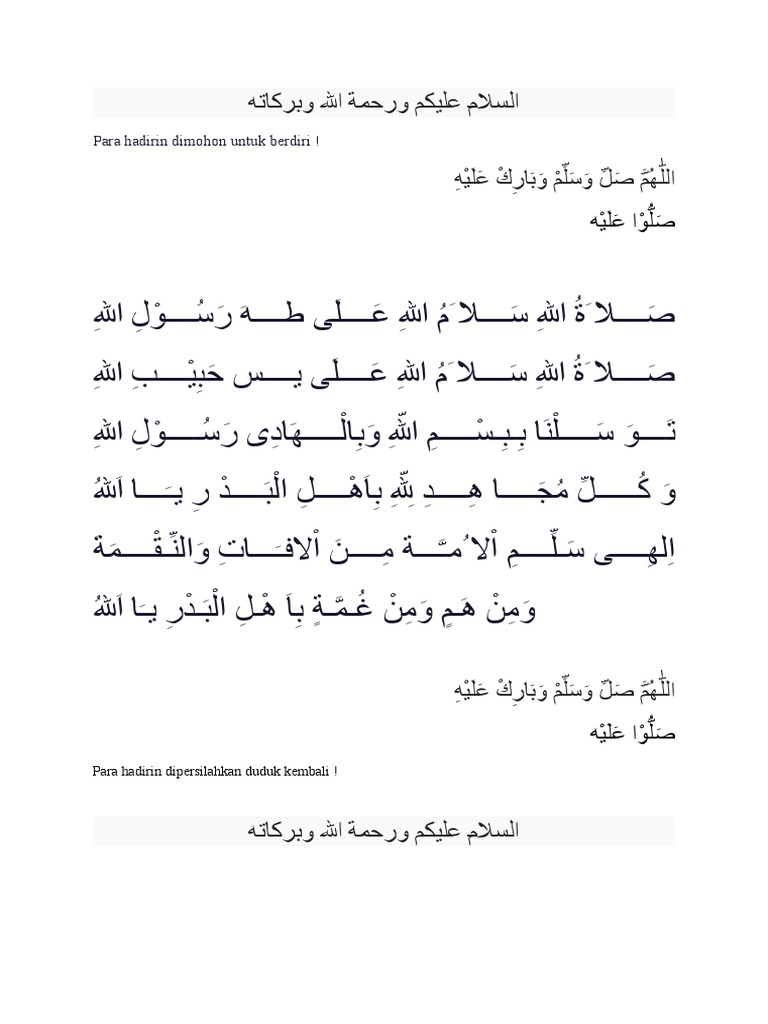 Sholawat Badar | PDF