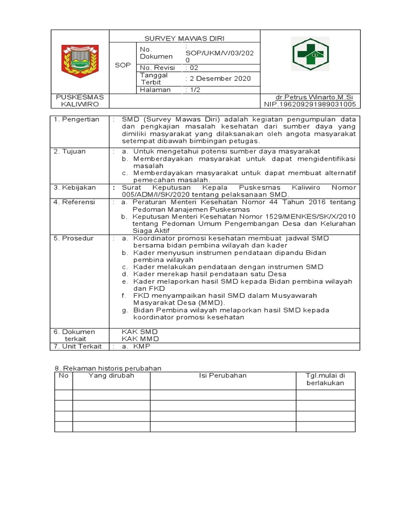 Contoh Sop SMD Baru (Review) | PDF | Bisnis