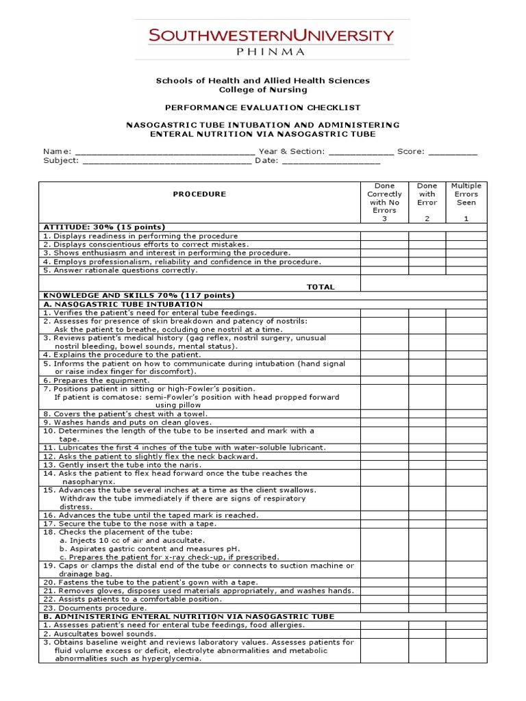 NGT INSERTION AND FEEDING Updated | PDF | Clinical Medicine | Medical ...