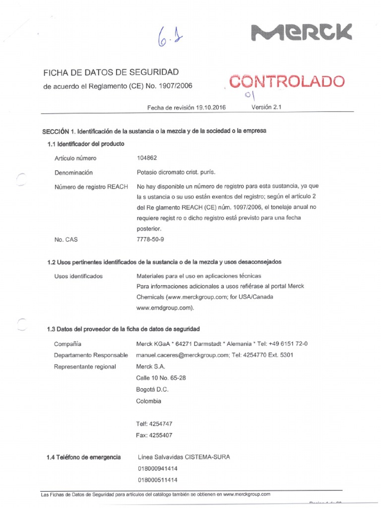 Potasio Dicromato Crist. | PDF