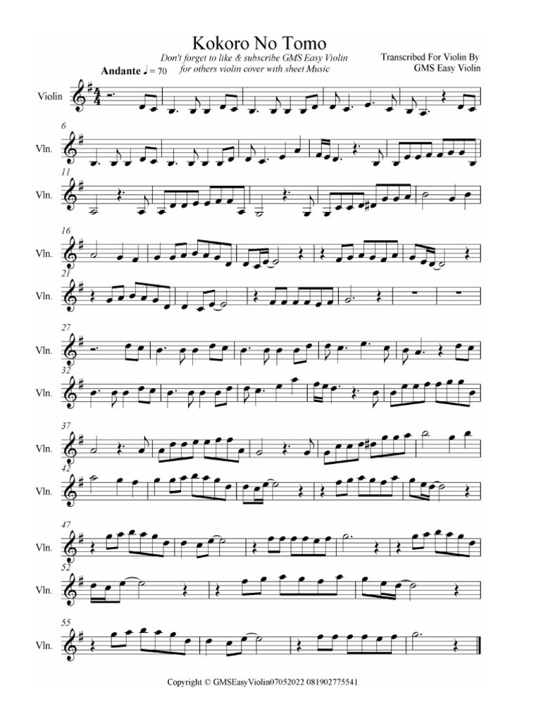 Kokoro No Tomo Biola | PDF