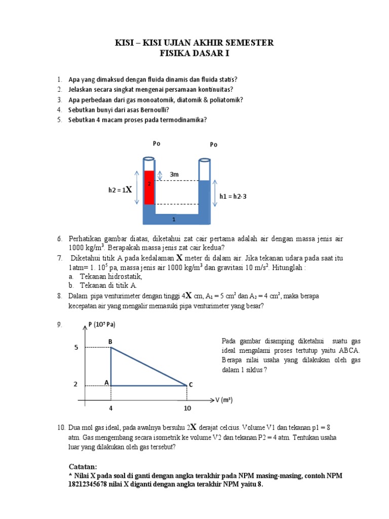 KISI-kisi Fisika Dasar UAS | PDF