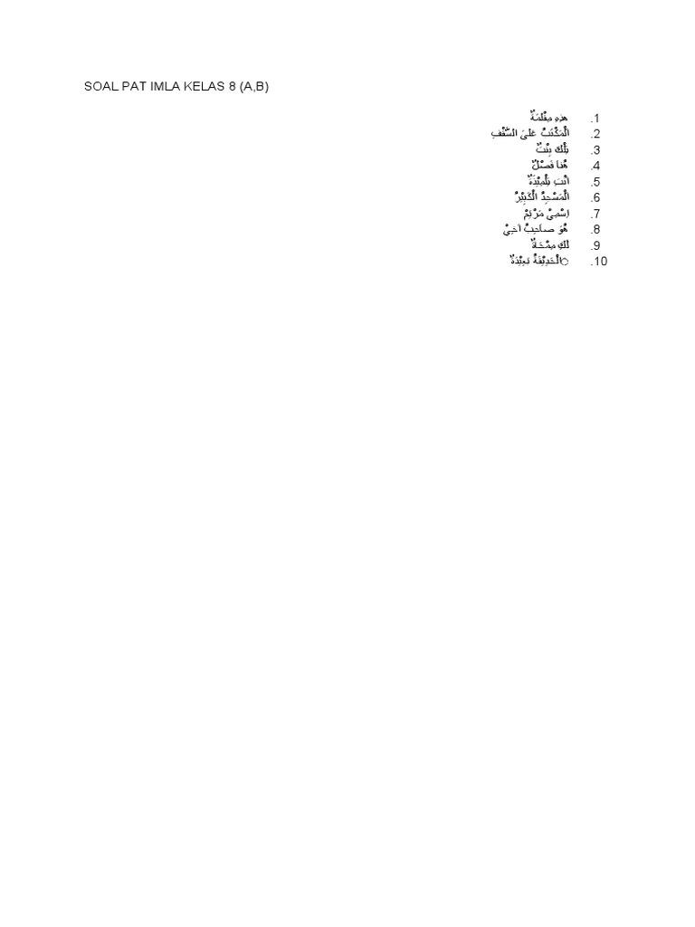 Soal Pat Imla KLS 8 | PDF