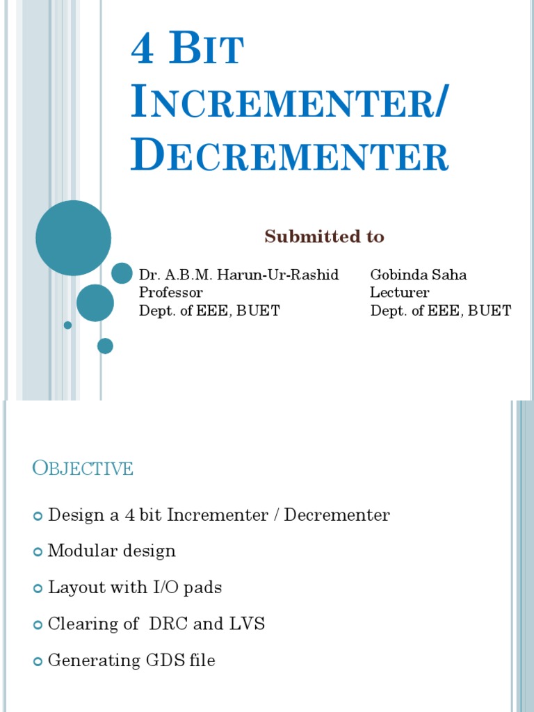 4 Bit Incrementer Decrementer Pdf Logic Gate Design