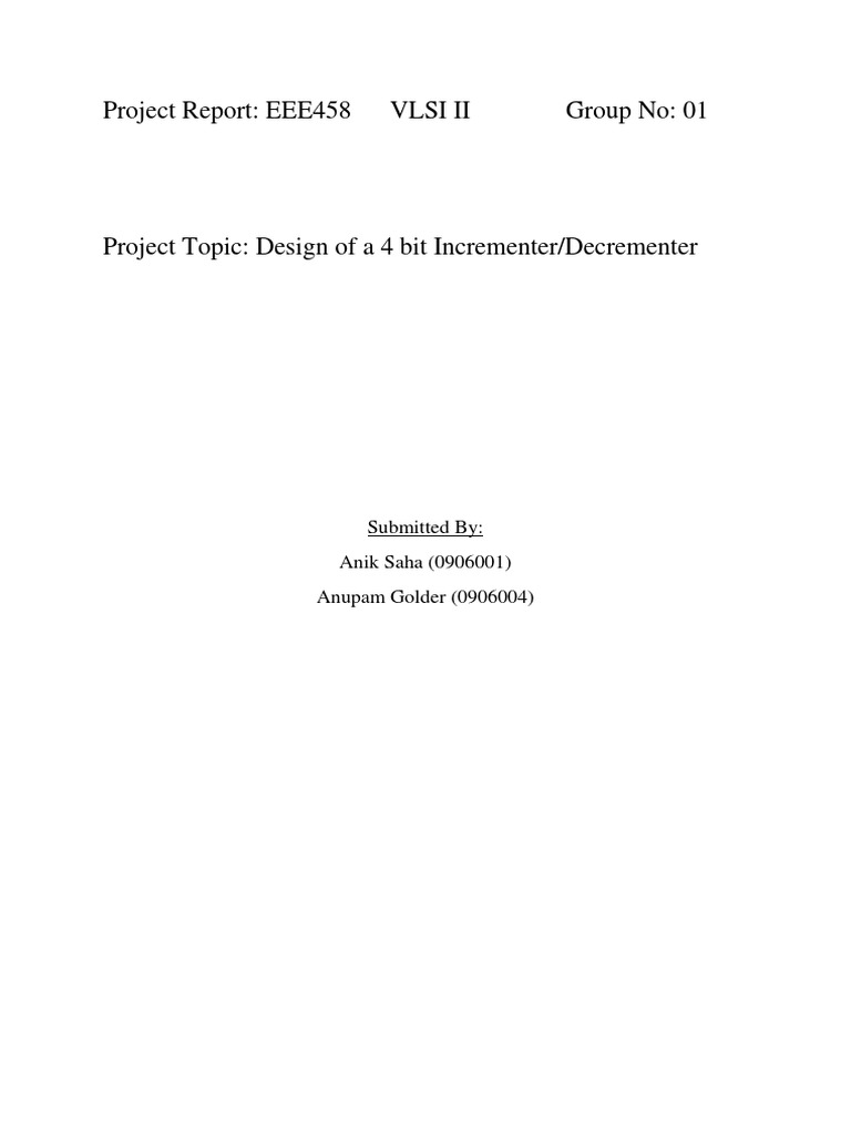 VLSI 2 Project Report | PDF | Logic Gate | Cmos