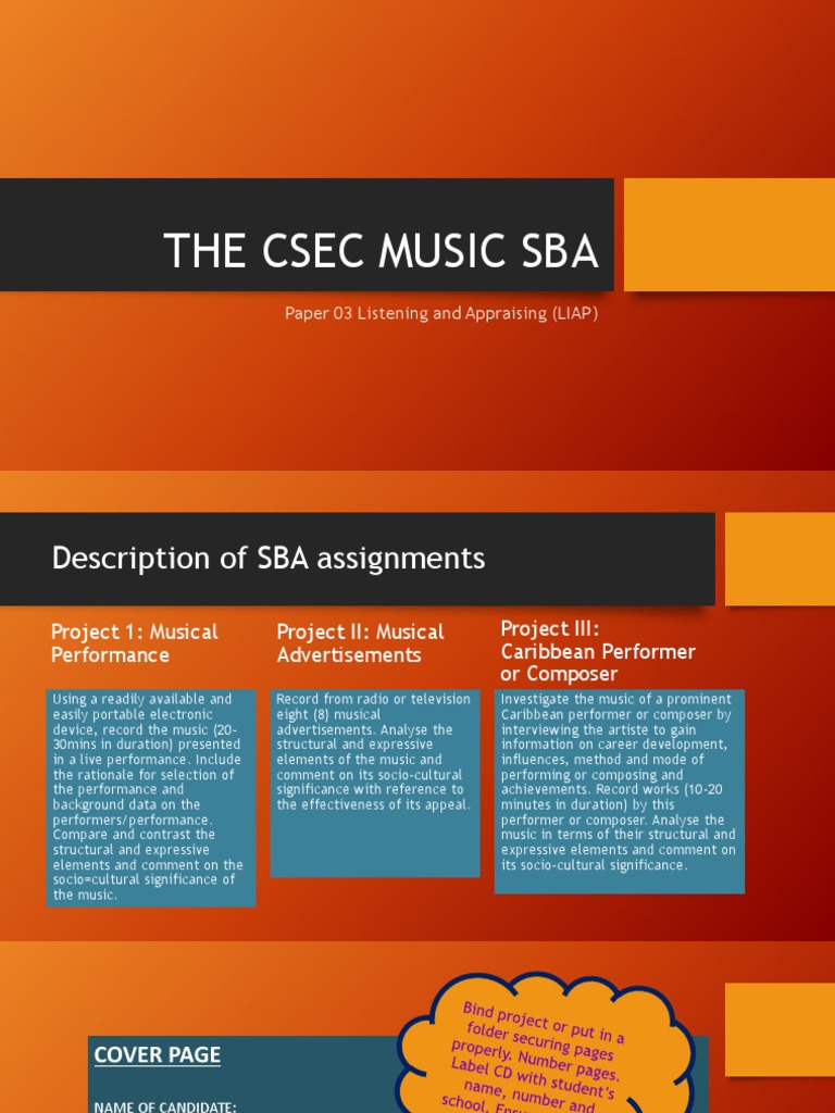 The Csec Music Sba | PDF | Juice | Diet & Nutrition