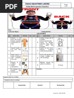 Safety Harness Checklist | PDF | Equipment | Manufactured Goods