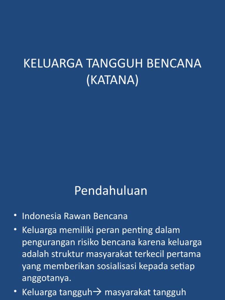 Keluarga Tangguh Bencana | PDF