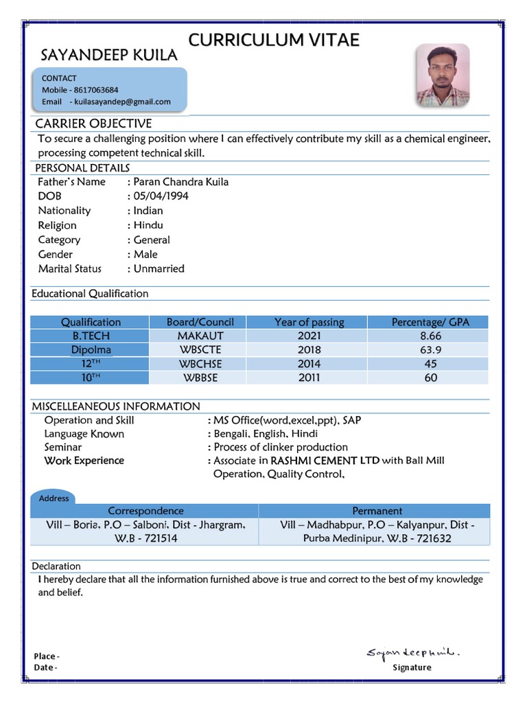 Place - Date - Signature | PDF