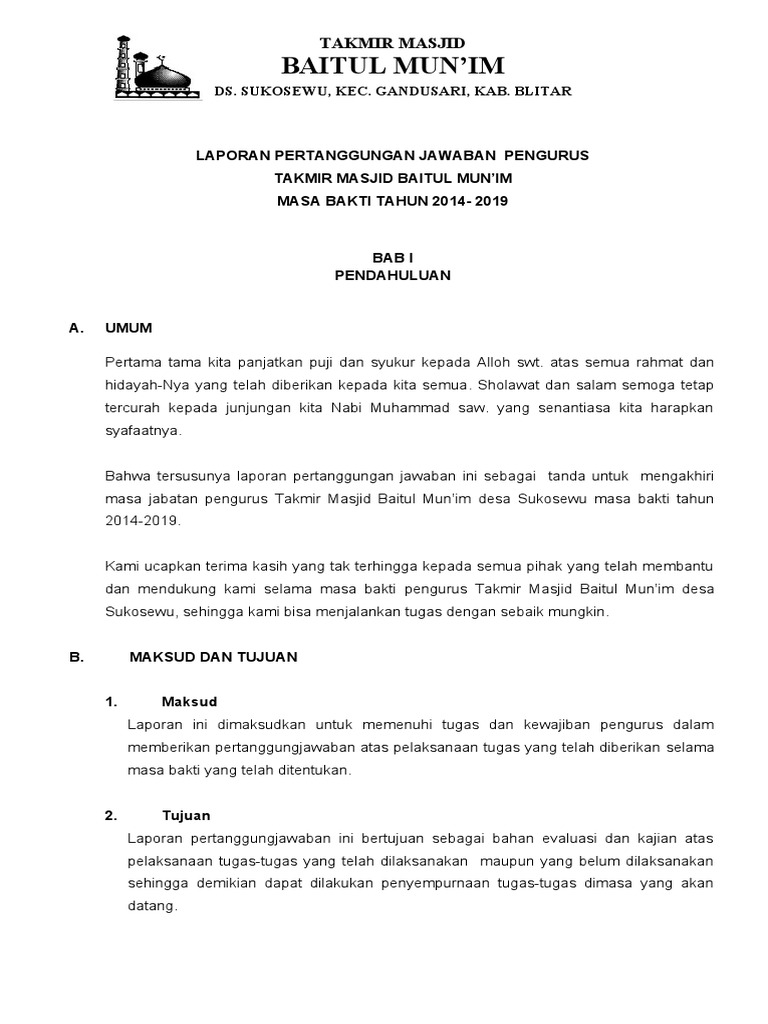 LPJ Akhir Jabatan | PDF
