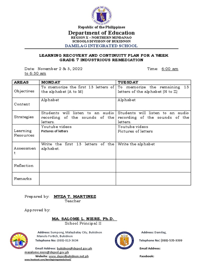 Dis LRCP Reading 10 24 Industrious | PDF | Learning Methods | Communication