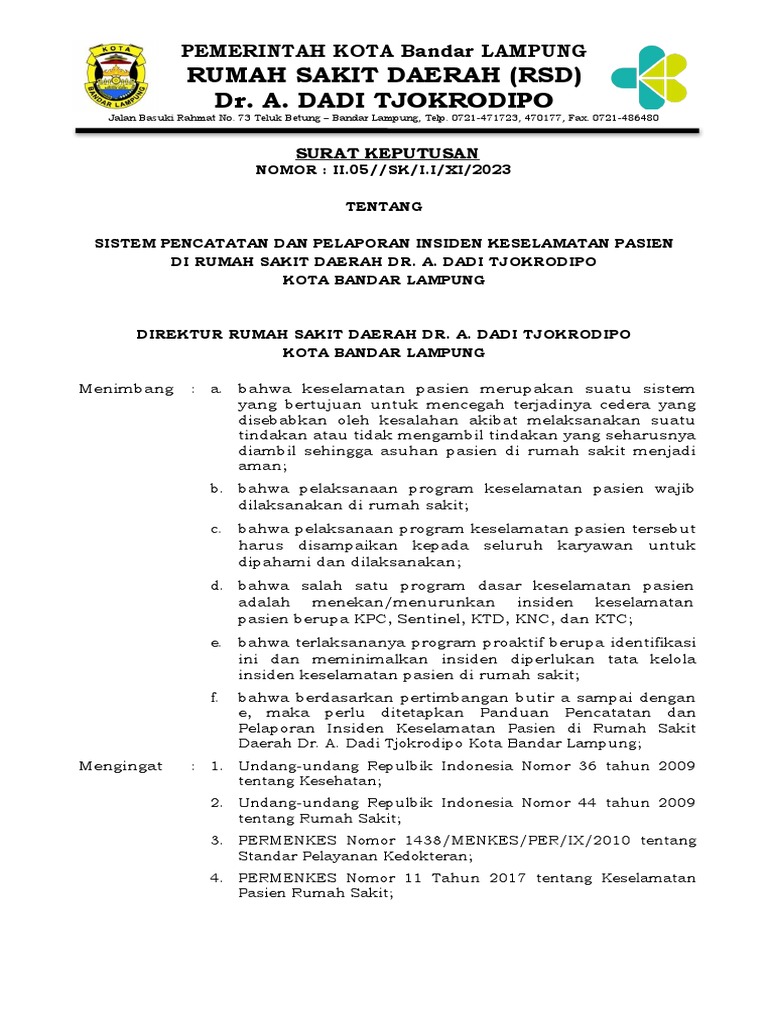 Regulasi SP2KP RS | PDF