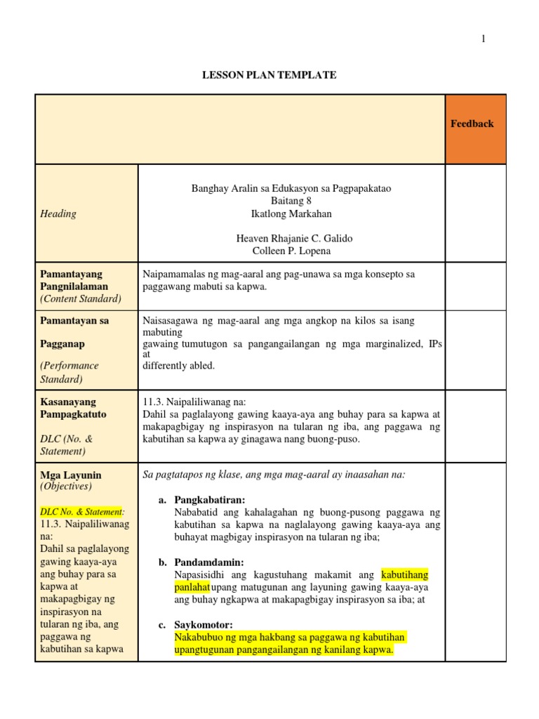 Galido-Lopena 3rd Draft of Team Ve Lesson Plan With Tech Integration | PDF