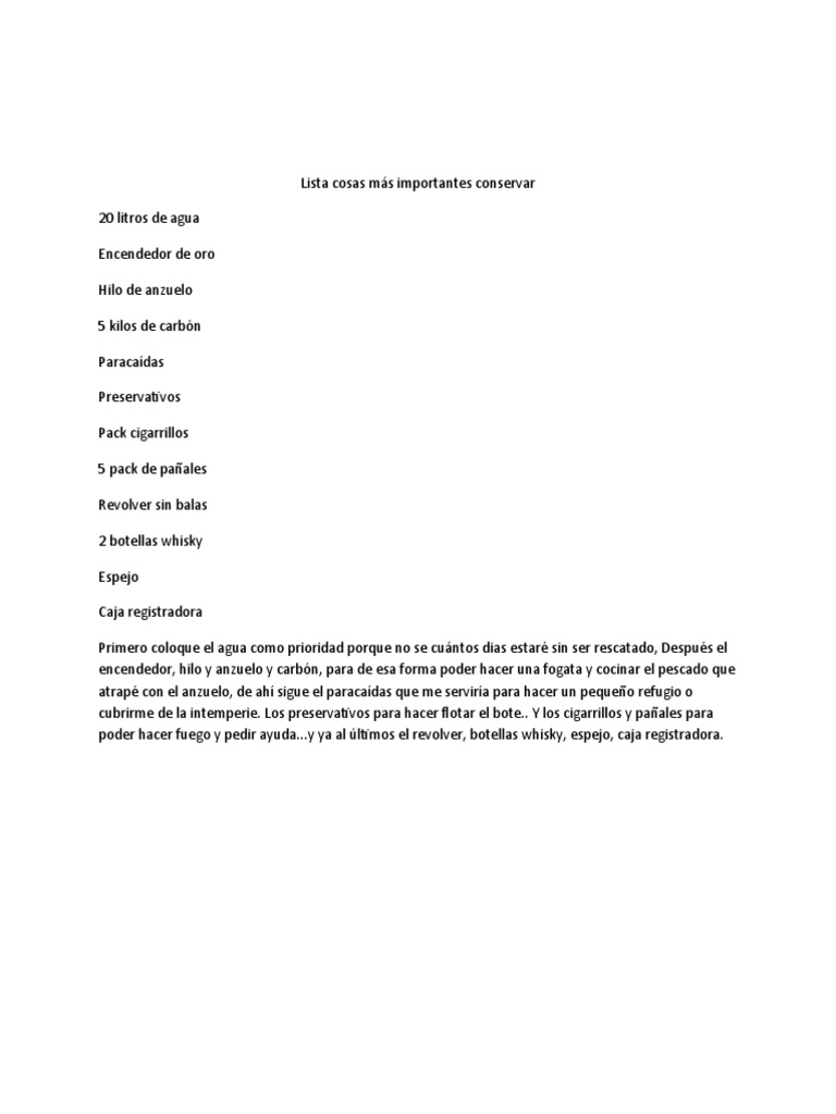 Lista Cosas Más-WPS Office | PDF