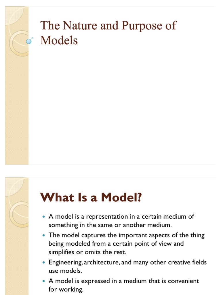 The Nature and Purpose of Models | PDF | Conceptual Model | Programming ...