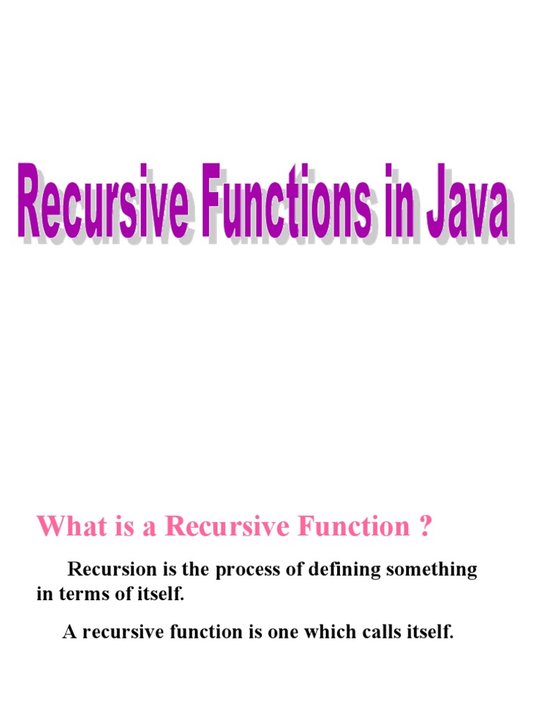 Recursive Functions | PDF | Function (Mathematics) | Software Development