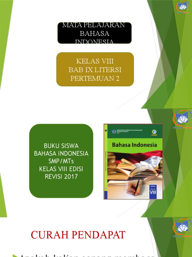 Bindo 8 Bab 9 Literasi, Pertemuan 2 | PDF