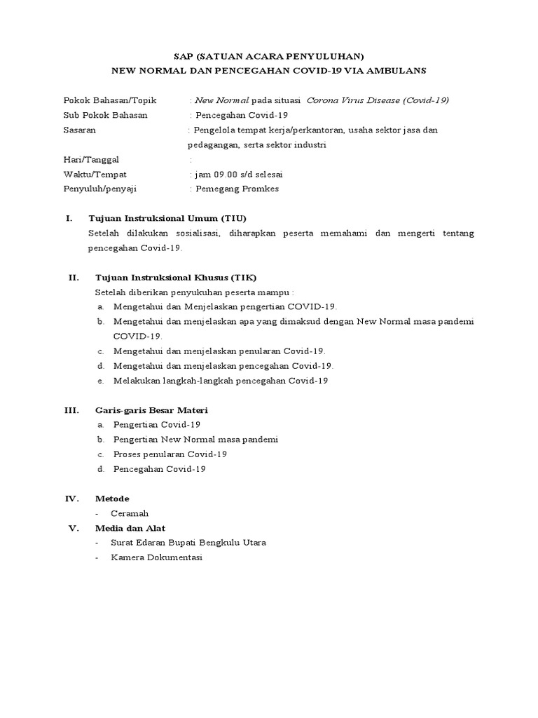 Sap Sosialisasi New Normal Tempat Kerja | PDF | Bisnis