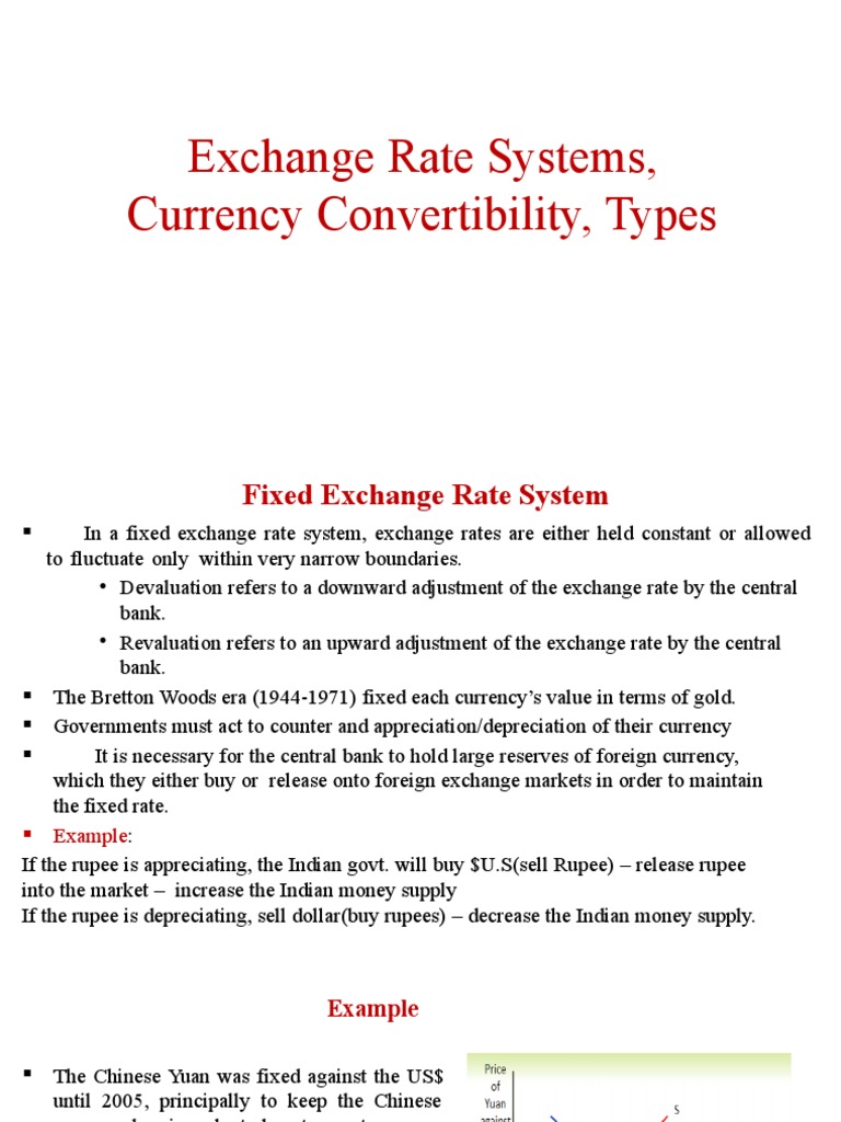 Exchange Rate Systems Explained | PDF | Exchange Rate | Floating ...