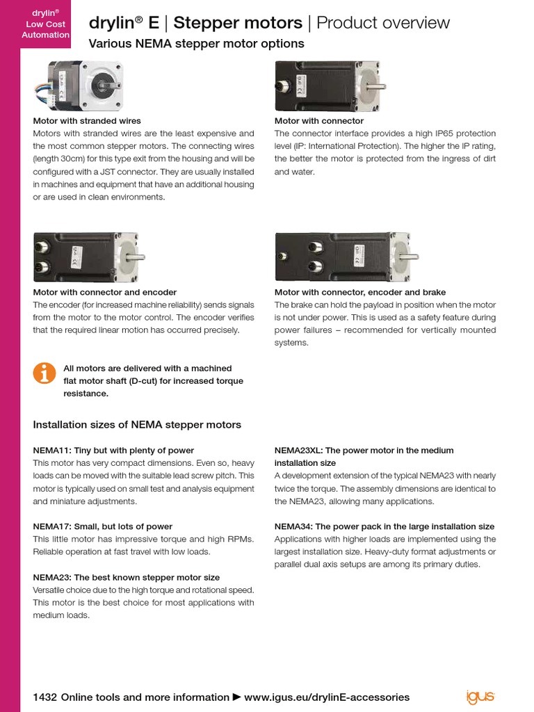 DRE CAT Stepper Motors Catalogue | PDF | Electric Motor | Electrical ...