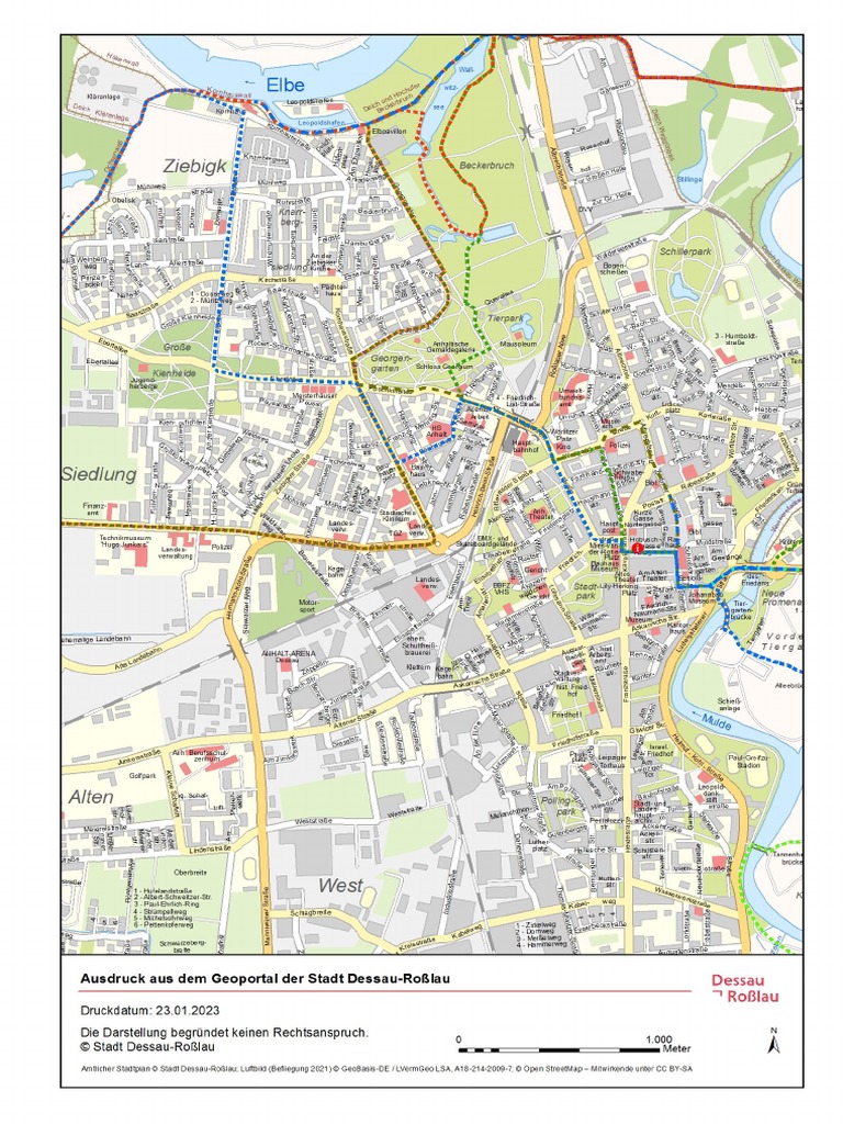 Map of Dessau | PDF