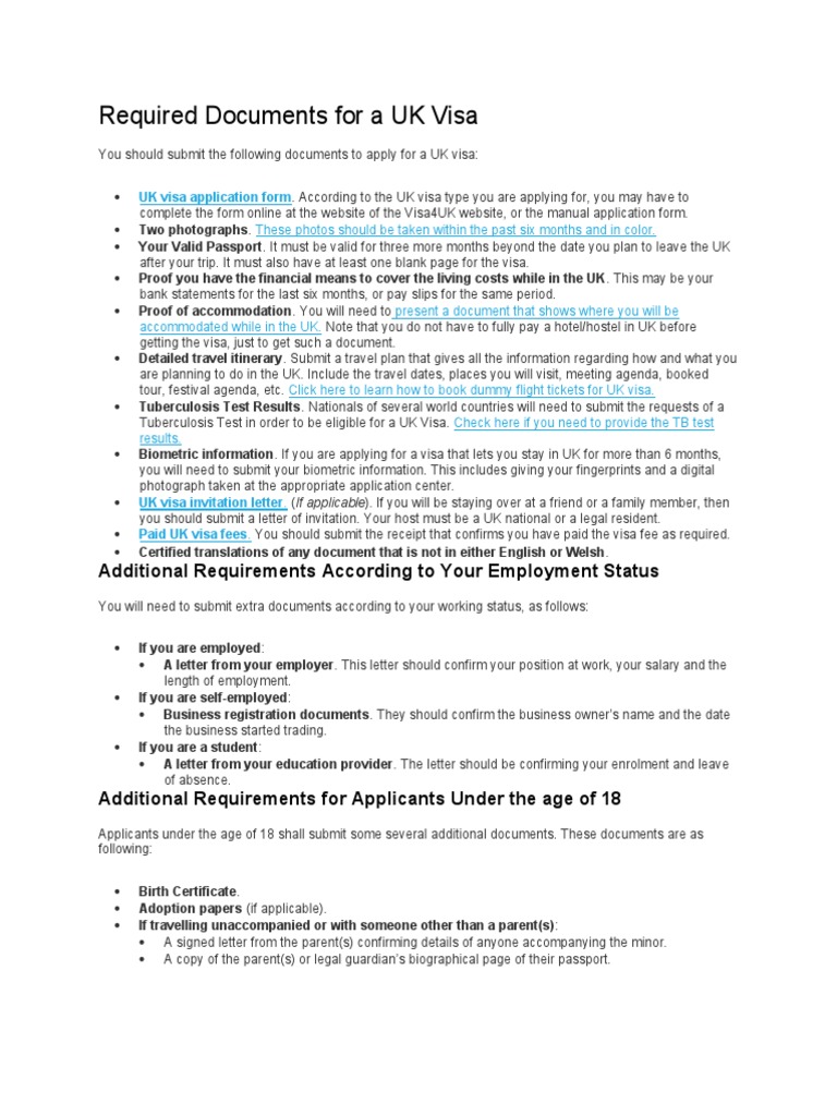 Ukvisachecklist | PDF | Travel Visa | Cultural Globalization