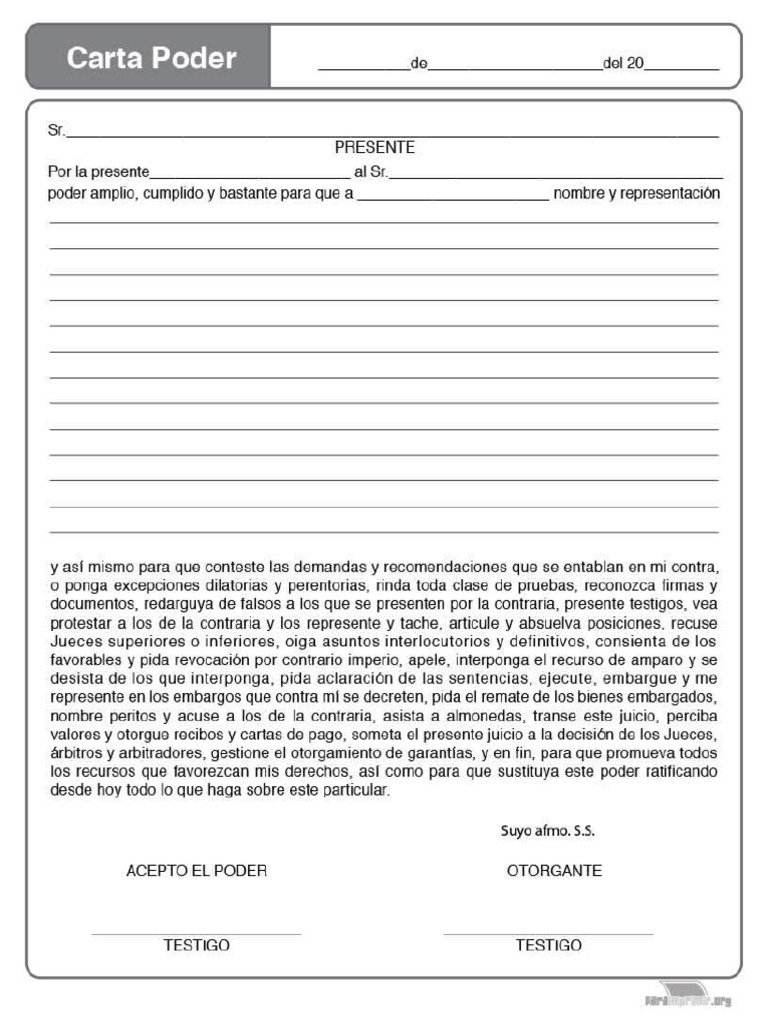 Carta Poder | PDF