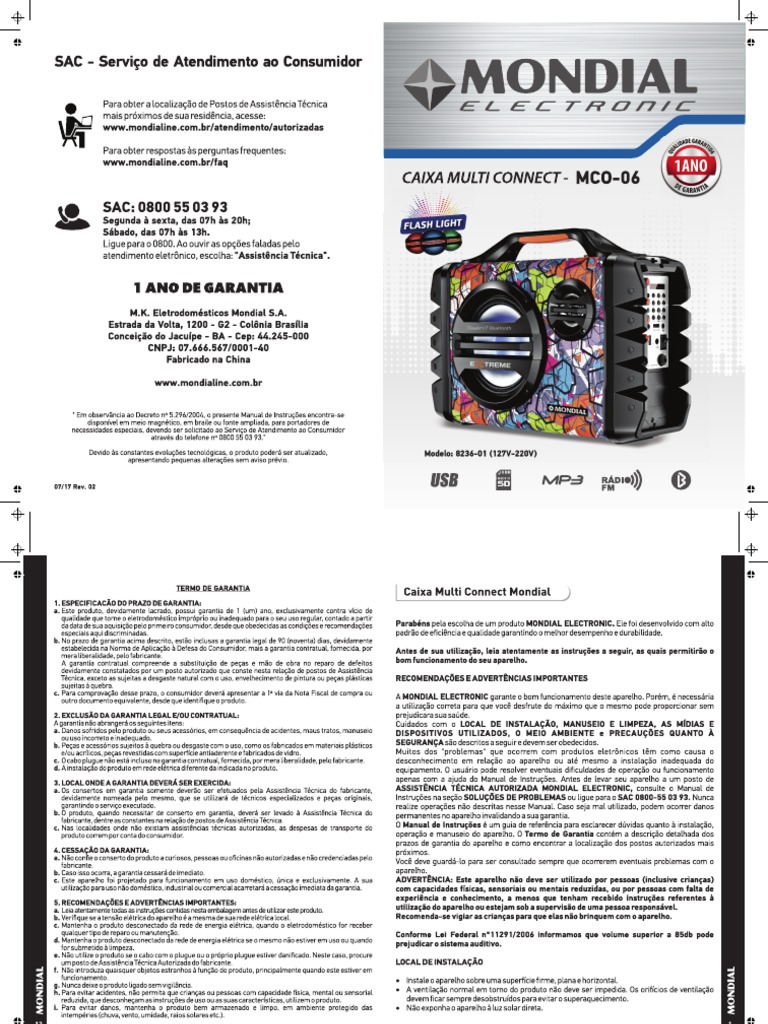 Caixa de Som - MCO-06 Manual | PDF
