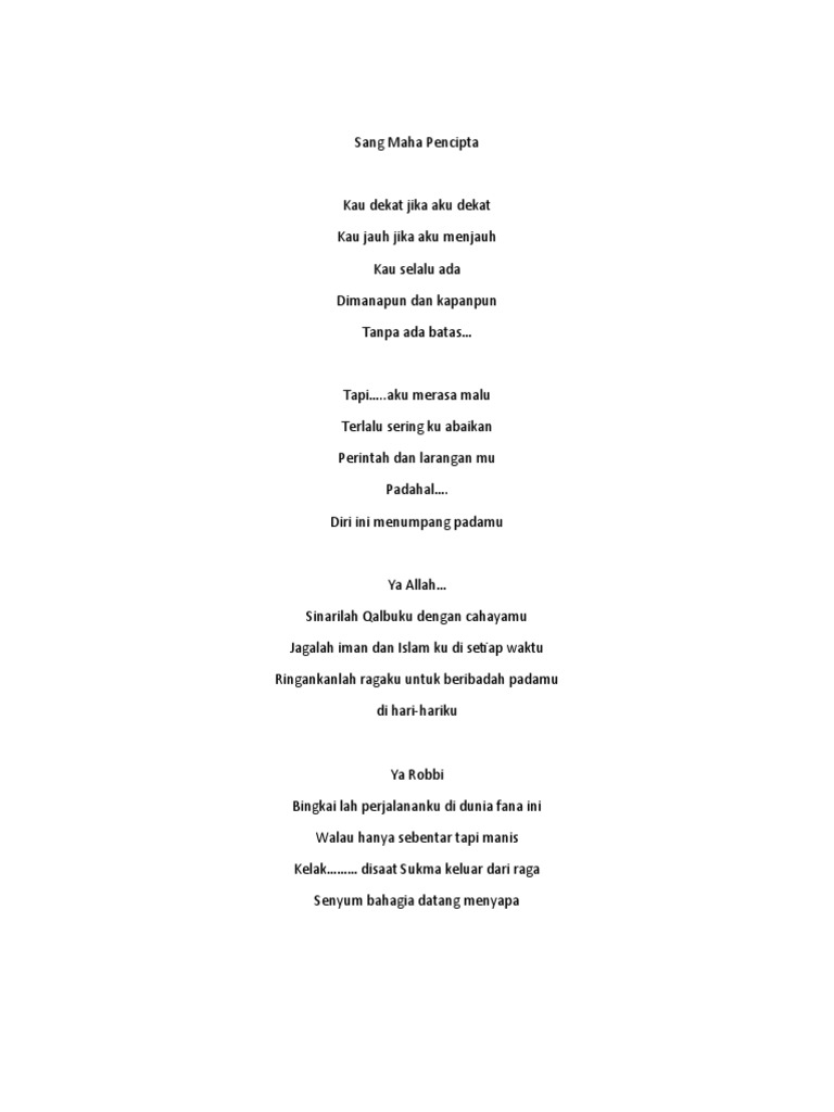 Sang Maha Pencipta Puisi | PDF